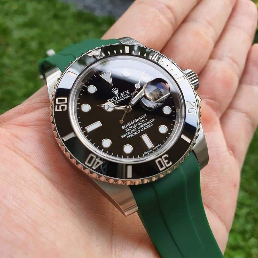 Rolex Forest Green Rubber Strap – HorusIndia