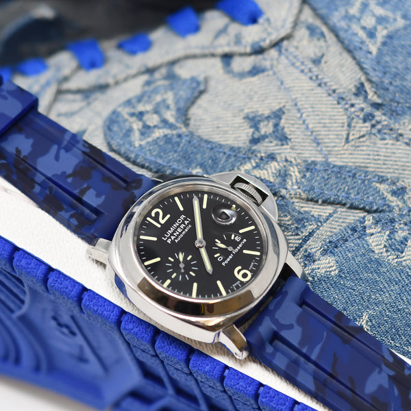 Panerai Blue Camo Rubber Strap – HorusIndia